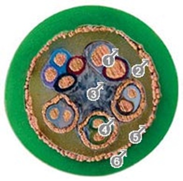 Sectional views through the igus® cable types